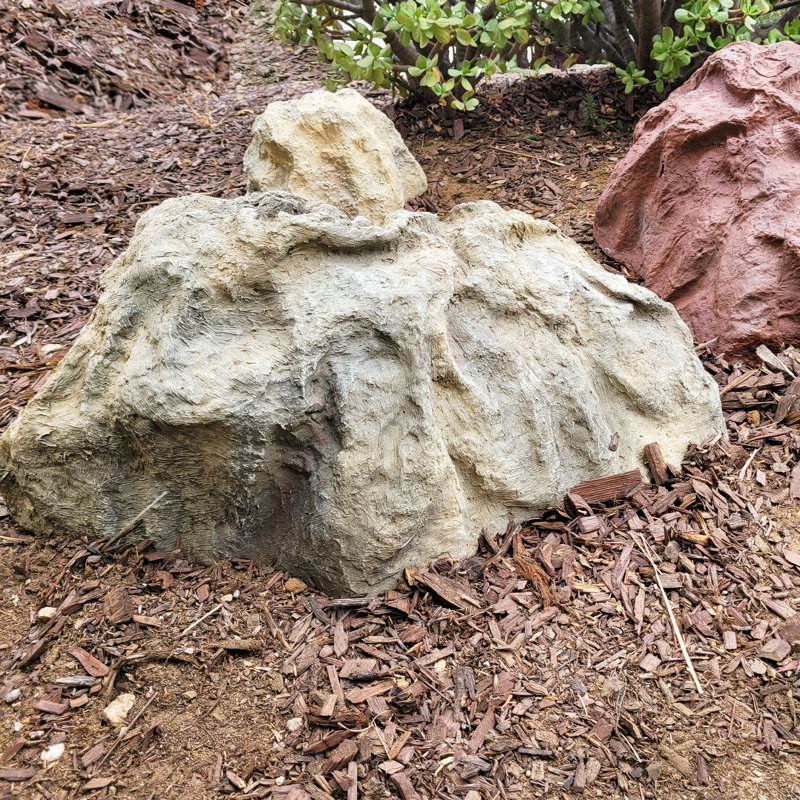 Backyard X-Scapes Artificial Rock For Landscaping Fake Rock Cover Fiberglass Boulder Covers ...